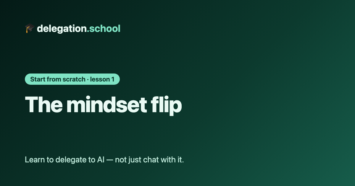 The mindset flip — delegation.school